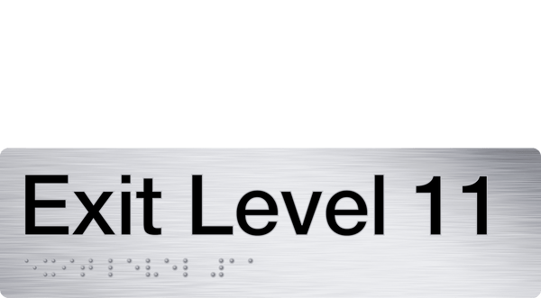 Braille Exit Sign - Level 11 (stainless steel) – Tim The Sign Man
