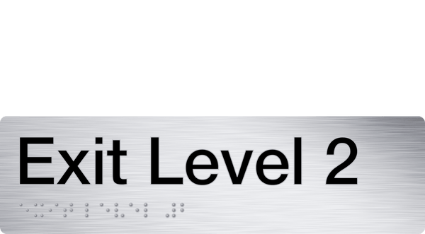 Braille Exit Sign - Level 2 (stainless steel) – Tim The Sign Man