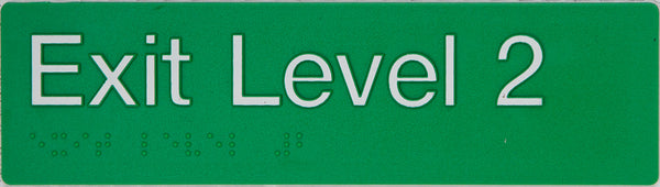 Braille Exit Sign - Level 2 (Green/White) – Tim The Sign Man