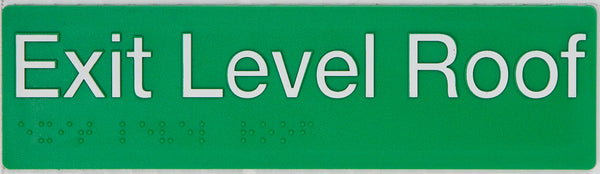 Braille Exit Sign - Roof Level (Green) | Code Compliant Signs – Tim The ...