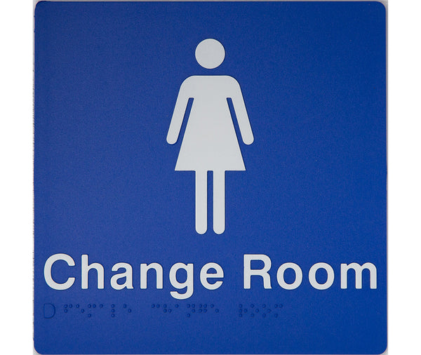 Female Change Room Sign (Blue) – Tim The Sign Man