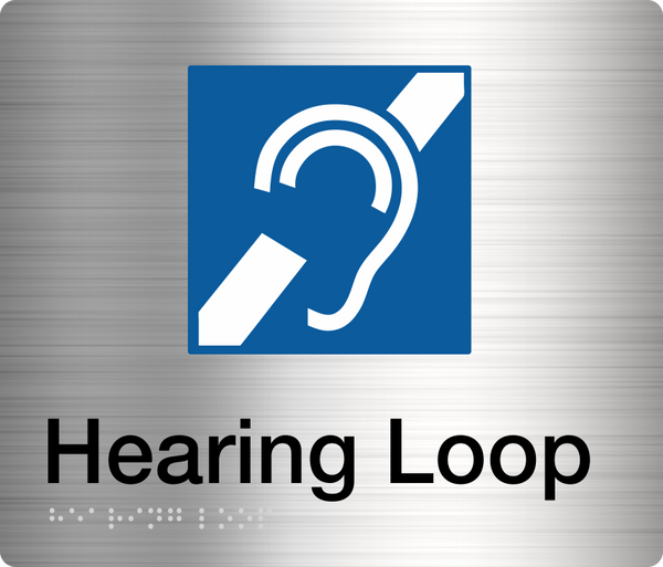 Hearing Loop Sign (Stainless Steel) – Tim The Sign Man