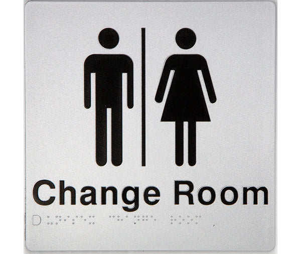Unisex Change Room Sign (Silver) | Free Express Shipping – Tim The Sign Man