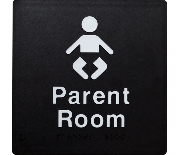 Parent Room Braille Sign (Black) | Code Compliant – Tim The Sign Man