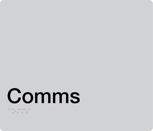 Comms Braille Signs (Black, Blue, Silver, Stainless Steel). – Tim The ...